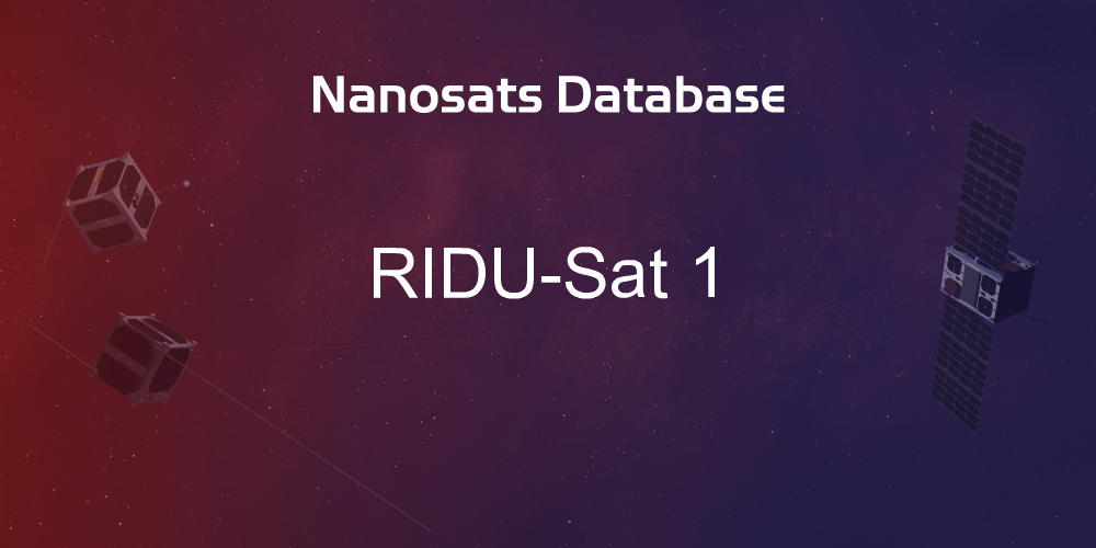 RIDU-Sat 1 Spacecraft - Nanosats Database
