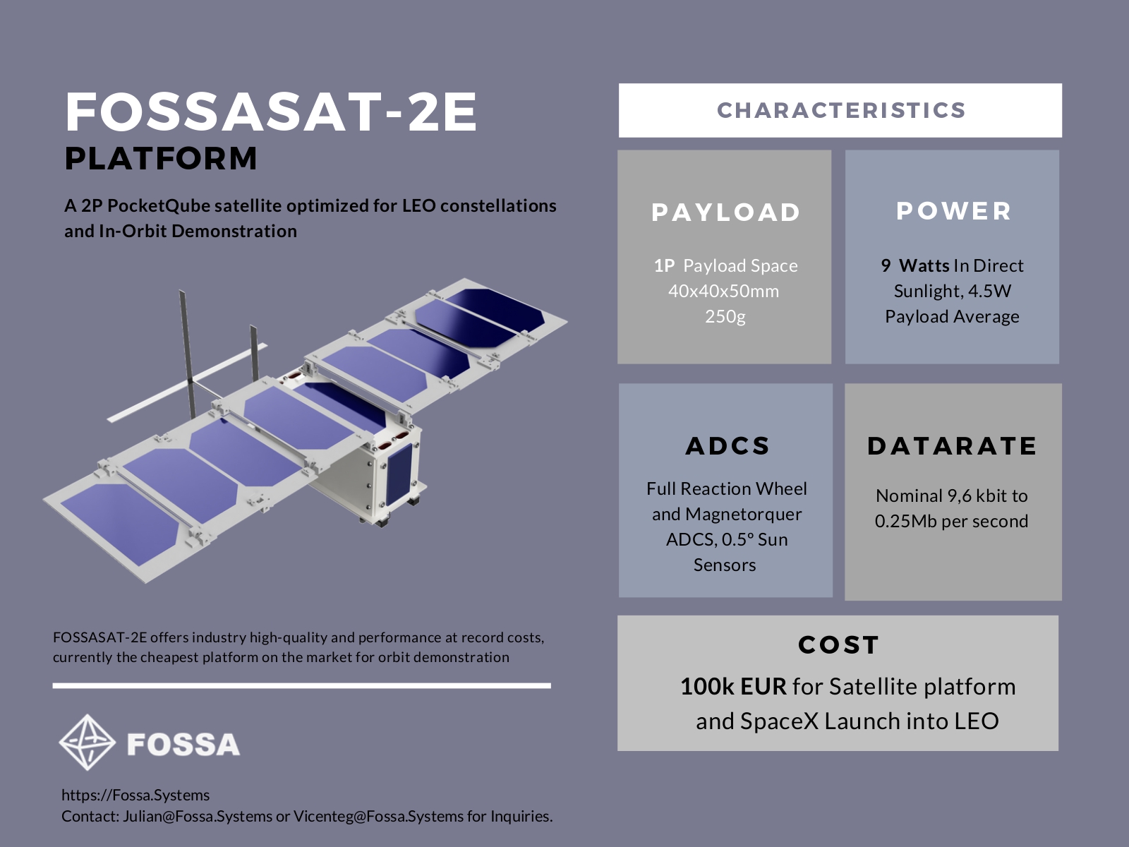 Fossa Systems | Nanosats Database